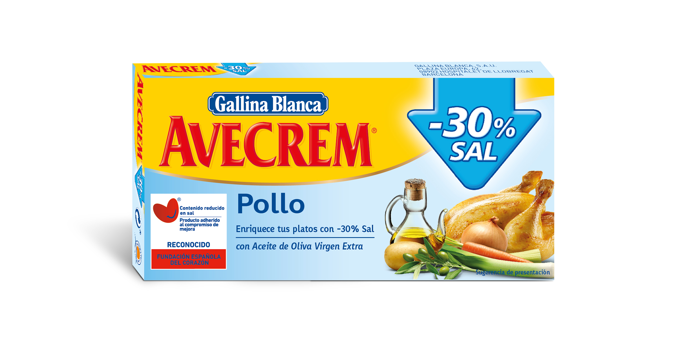Avecrem Pollo -30% de Sal - Gallina Blanca