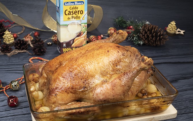 Capón relleno al horno | Recetas Gallina Blanca